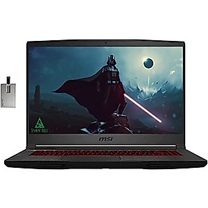 MSI 2022 GF65 15.6" FHD 144Hz Laptop Computer, 10th Gen Intel Core i5-10500H, 32GB RAM, 1TB PCIe SSD, Backlit Keyboard, NVIDIA GeForce RTX 3060 Graphics, Windows 10, Black, 32GB SnowBell USB Card
