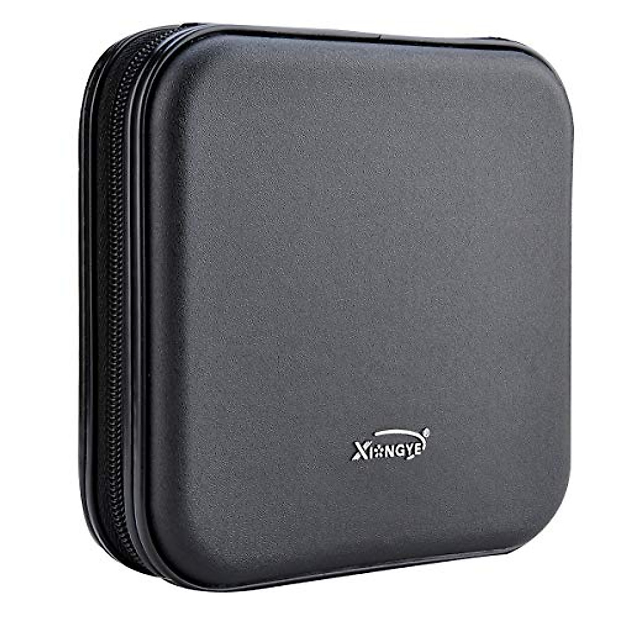 XiongYe CD DVD Wallet, 32 Capacity Heavy Duty, DVD CD Case Holder for Car, Portable DVD/VCD Storage Disk, Hard Shell Sturdy case , Car CD Disk Holder, Booklet, Blu-ray Wallet (32 Capacity,Black)