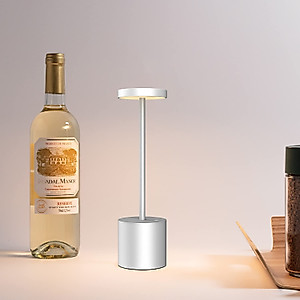 2 Pack Cordless LED Table Lamp, 5000 mAh Rechargeable Battery 3 Lighting Modes Dimmable Light Portable Desk Lamps, for Restaurant, Terrace (Brown)