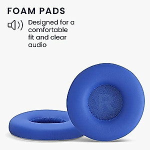 kwmobile Replacement Ear Pads Compatible with JBL Tune 600BTNC / 500BT / T450BT - Earpads Set for Headphones - Blue