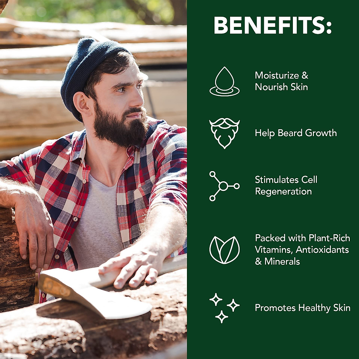 Green Leaf Naturals Aloe Vera Beard Conditioner | 99.75% Organic | Natural Anti-Aging Formula to Hydrate, Soothe & Repair Dry Skin, Irritation, Redness - Tames & Styles - 8oz