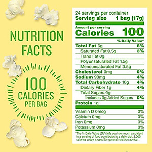 Angie's BOOMCHICKAPOP Sea Salt Popcorn, 0.6 oz. (Pack of 24)