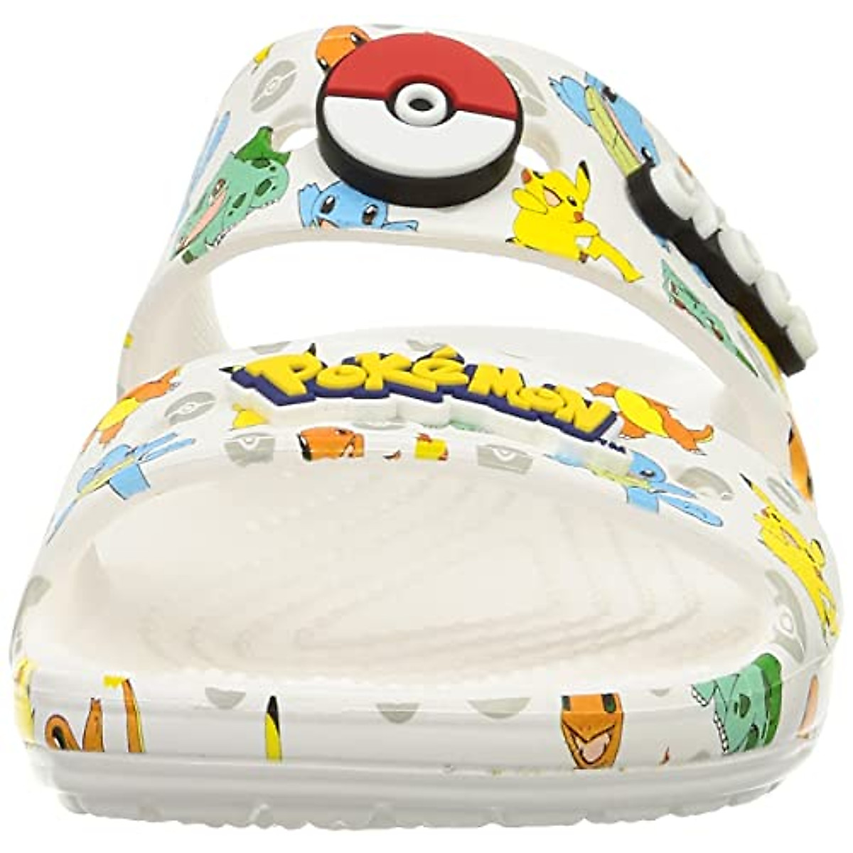Crocs Unisex Classic Pikachu Sandals, Pokemon Shoes Slide, White/Multi, Numeric_8 US Men