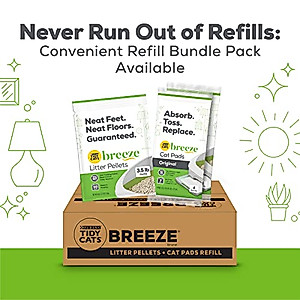 Purina Tidy Cats Cat Litter Breeze Pads Spring Clean Fragranced Cat Litter Pads Refill Pack - (Pack of 10) 4 ct. Pouches