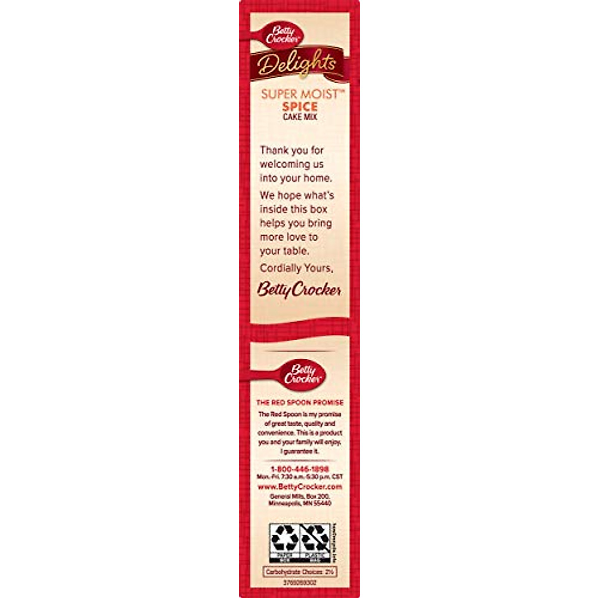 Betty Crocker Super Moist Spice Cake Mix, 15.25 oz