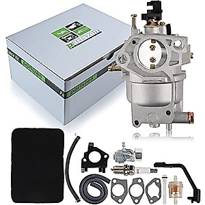 partszen 0J58620157 Carburetor for Generac 5943 GP7500E 7500 Running Watts/9375 Starting Watts Gas Generator Generac 5940 GP6500 6500 Running Watts/8000 with Generator Fuel Tank Shut off Valve