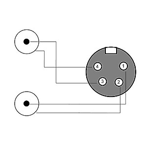 Youkamoo 4 Pin XLR to RCA Silver Plated Audio Headphone Adapter Cable 1 FT 0.3M XLR Male