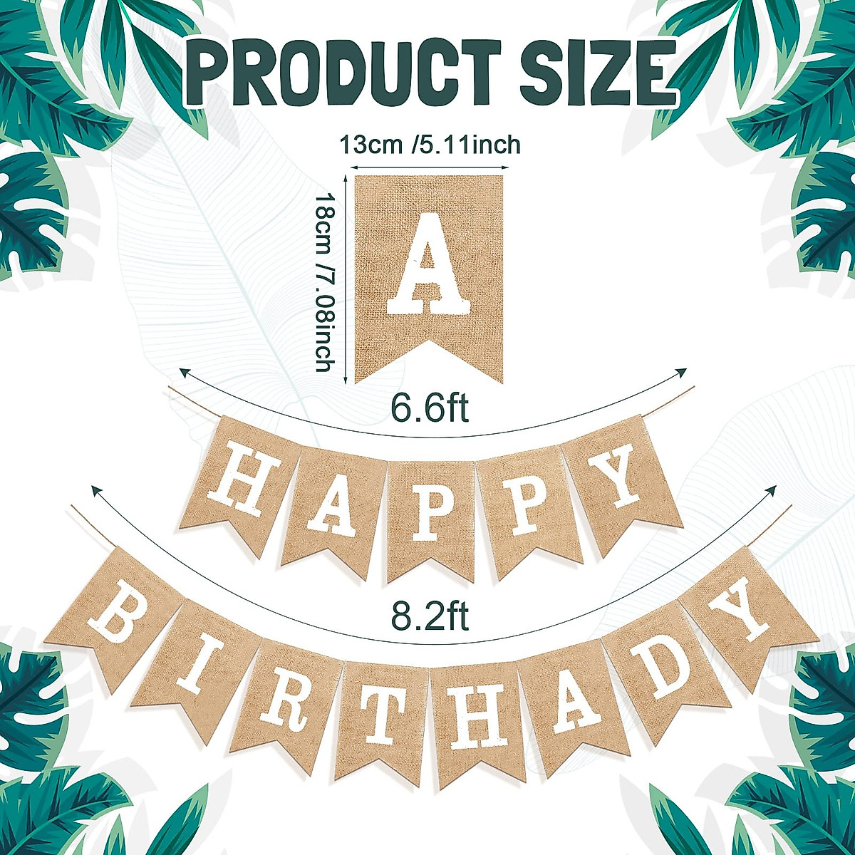 1st Birthday Party Decoration First Birthday Banner Rustic Happy Birthday Burlap Banner One High Chair Banner One Sign for First Birthday Baby Girl Boy Birthday Nursery Supplies, White Alphabet