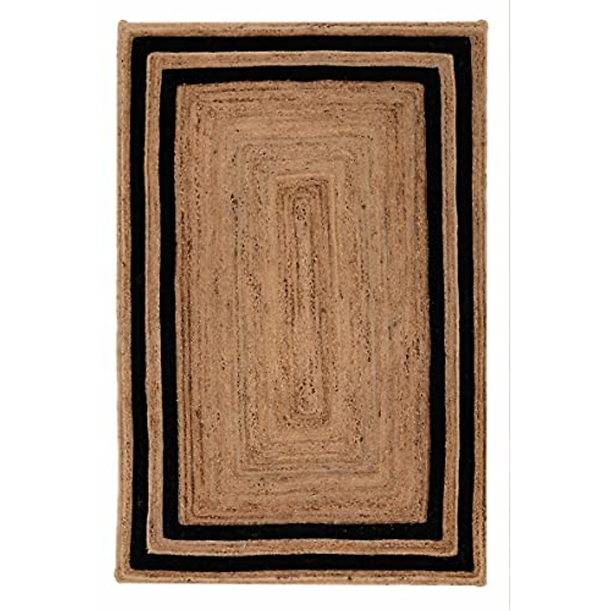 Floor Rugs Handmade Eco Jute Rug Rectangle Rug Indian Handwoven Jute Rug Ribbed Rugs Square Indian Braided by The Rug CAFÉ (4 x 6 Ft. Area Rugs)