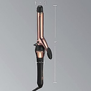 INFINITIPRO BY CONAIR Rose Gold Titanium 1-Inch Curling Iron, 1-inch barrel produces classic curls – for use on short, medium, and long hair