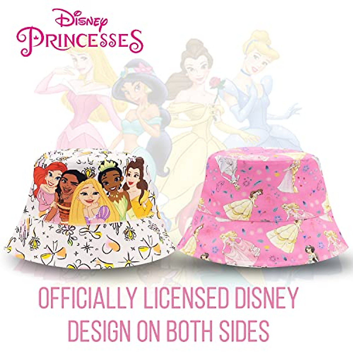 Disney Toddler Bucket Hat for Girls, Baby Girl Bucket Hat, Toddler Bucket Cap with Frozen, Minnie & Princess, Toddler Hat