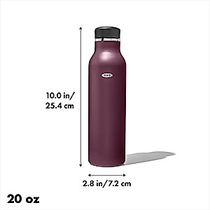 OXO 20oz Insulated Purple Garnet Water Bottle with Standard Lid