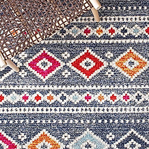 SAFAVIEH Adirondack Collection 6' x 9' Grey/Beige ADR221F Moroccan Boho Non-Shedding Living Room Bedroom Dining Home Office Area Rug