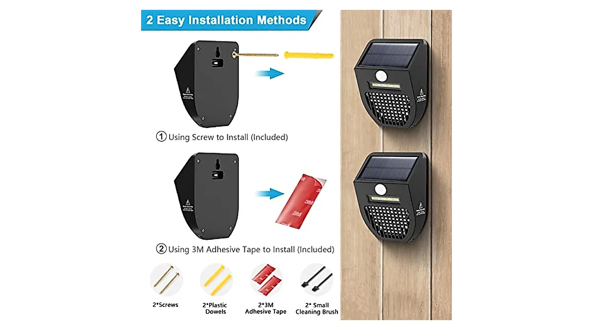 Bug Zapper Outdoor 2 Pack, RECHOO Upgraded 2-in-1 Solar Bug Zapper ...