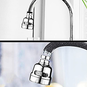 Solimeta Kitchen Sink Faucet Aerator, 360° Rotatable Faucet Sprayer Head Replacement, Water Saving Faucet