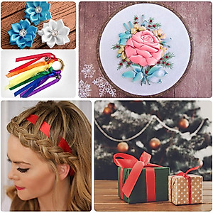 Langeo Ribbon, Fabric Ribbons 100 Yards 2cm 3/4" Wide, Gift Wrapping Ribbon, Holiday Decorative Ribbon, Cake Box Wrapping Ribbon/Pink Ribbon