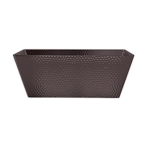 nu steel Oil Rubbed Bronze nusteel Hammered Metal Toilet Tank Tray, Bathroom Countertop Bin, Multipurpose Vanity, Cosmetics Organizer, Perfume Jewelry Makeup