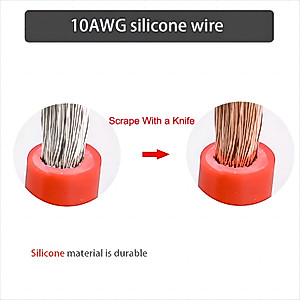 KUNCAN EC5 Jump Starter Cable with Battery Clamps - 12V Replacement Alligator Clips to EC5 Connector Car Jumper Cable for Emergency Portable Car Jump Start Battery Booster Cable 10AWG Silicone Wire