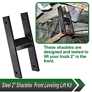 VRracing 2" Leveling Lift Kit Compatible with 1999-2004 Ford F250 F350 4WD Shackles Front Leveling Lift