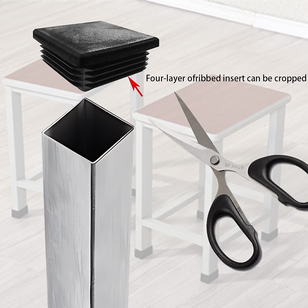 2 Inch Square Tubing Plastic Plugs End Cap Fence Post Pipe Cover Tube Chair Glide Insert Finishing Plug 10 Pieces