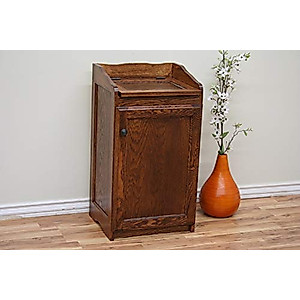 Wood Wastebasket, Kitchen Organizer Storage, Trash Can. Coffee Oak Color