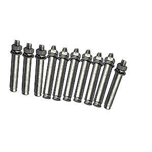 M8 Expansion Bolts，Length 4 Inch Stainless Steel Hex Nuts Sleeve Anchor Fastener,10-Pack（M8X100）(4 inches 10pc)
