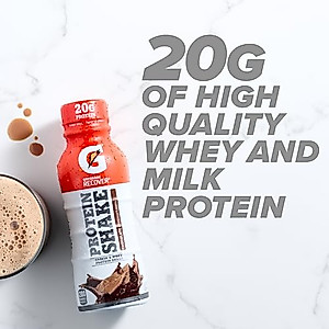 Gatorade Recover Protein Shake, Chocolate, 20g Protein, 11.6 fl oz Plastic Bottle, Pack of 12