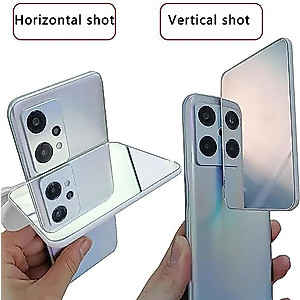 2023 Newest Camera Mirror Reflection Clip Kit, Adjustable Phone Camera Mirror Reflection Clip Kit, Mirror Reflection Clip Kit, Mirror Reflection for Phone Camera (Black)