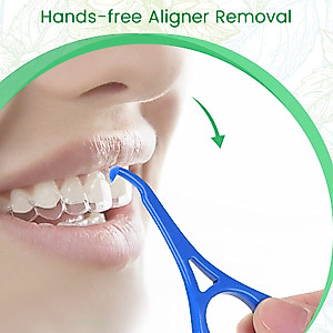 Aligner Chewies for Invisalign Aligners - Mint Scented (20Pcs Chewies) and 2 Aligner Removal Tools
