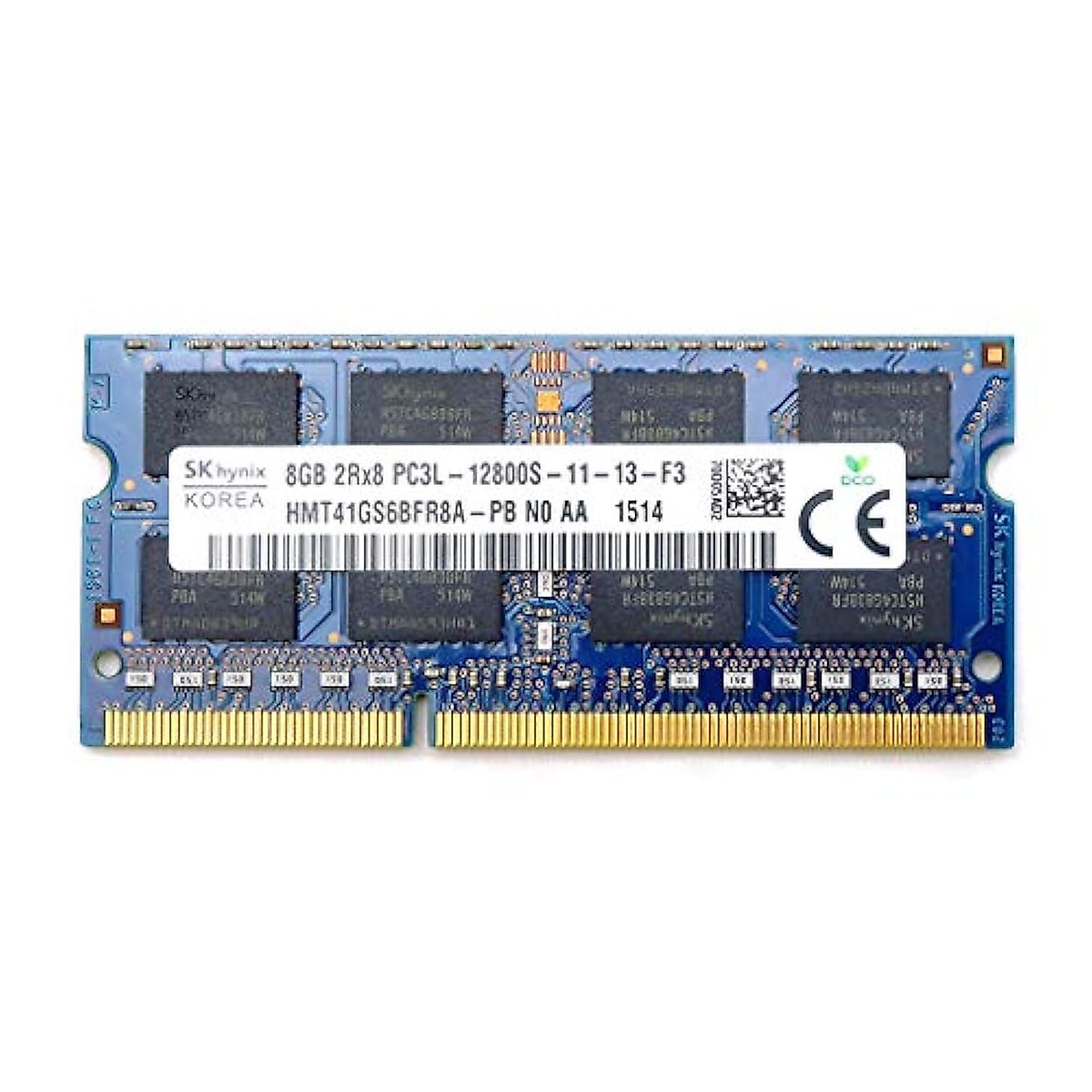 Laptop Memory Module HMT41GS6BFR8A-PB Compatible Replacement Spare Part for Hynix HMT41GS6BFR8A 8GB 2Rx8 DDR3 SO-DIMM PC3-12800 1600MHz 204-Pin Non-ECC Unbuffered CL11 1.35V
