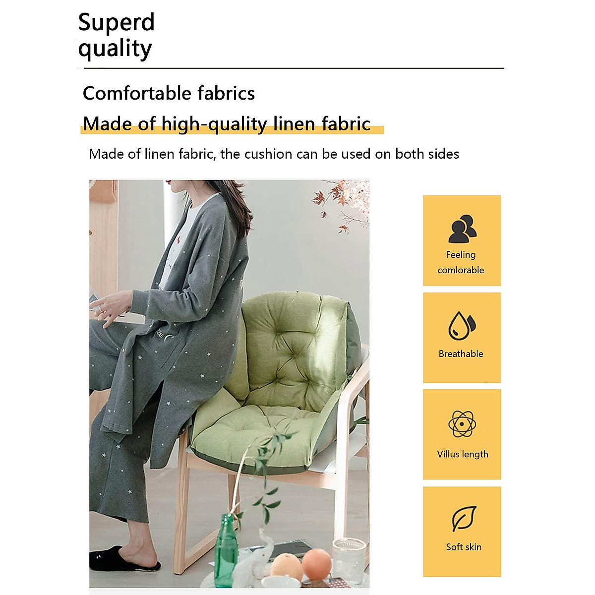 ACGrade Semi-Enclosed seat Cushion, Plush Back Chair Cushion, Semi Enclosed one seat Cushion, Suitable for Decorating Home, School, Table and Chair Pillows