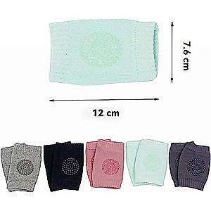 Hidetex Baby Leg Sleeve for Crawling – Infant Kneepads,Elastic Leg Warmers, Anti-Slip Leg Protector for Unisex Baby(5 Pairs) (Model 1)