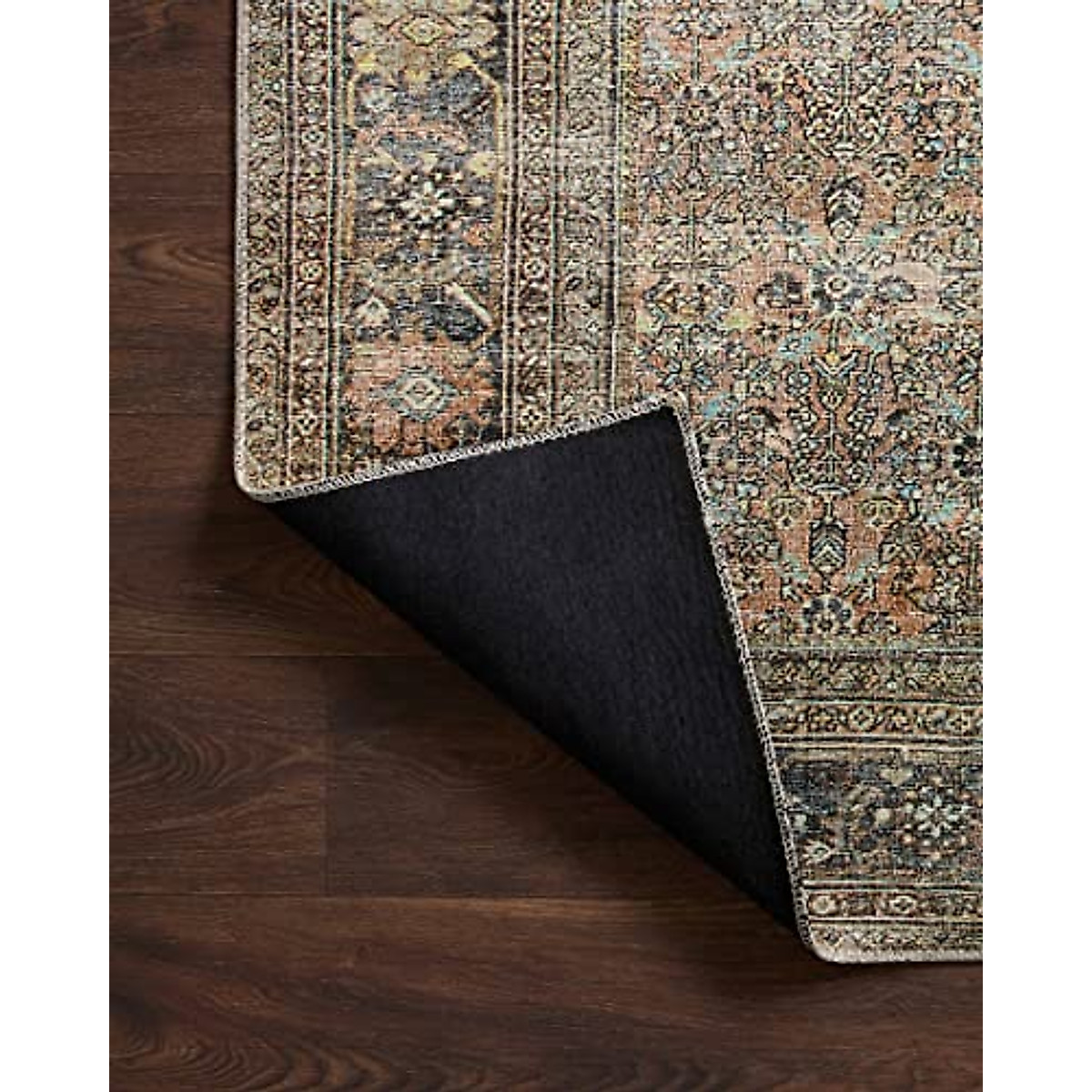 Loloi II Adrian Collection ADR-03 Terracotta/Multi, Traditional 7'-6" x 9'-6" Area Rug