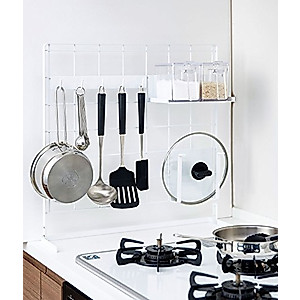 Yamazaki Home Tower Grid Panel Organizer and Accessories – Wall Storage Decor