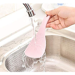 WOIWO 4 PCS Creative Kitchen Rice Scoop With Wheat Straw Rice Spoon Tableware Electric Rice Cooker Rice Shovel Electric Rice Cooker Rice Shovel