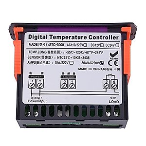 Walfront STC-3000 110V-220V Digital Temperature Controller Thermostat with Sensor(110-220V30A)