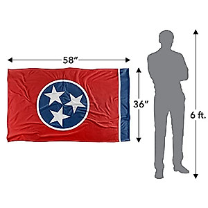 Trevco Tennessee Flag Silky Touch Super Soft Throw Blanket 36" x 58"