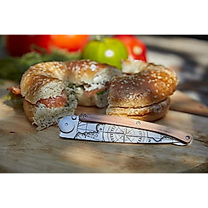 deejo Ultra-Light Folding Pocket Knife with Belt Clip - Olivier 1.3 OZ Version - Thin and Sharp Blade - Terra Incognita Pattern - Stainless Steel - Elegant and Modern Design…