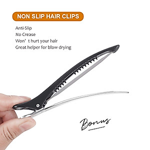 Nano Thermal Ceramic Round Hair Brush with Boar Bristles for Blow Drying and Styling by Sndyi - 2.9 Inch Barrel