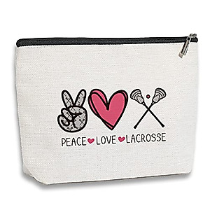 kdxpbpz Lacrosse Gifts Funny Gifts for Boys Girls Lacrosse Makeup Bag Gifts for Lacrosse Moms Team Member Players Birthday Christmas Gifts for Women Her Coworker Daughter Sister Friend BFF Bestie
