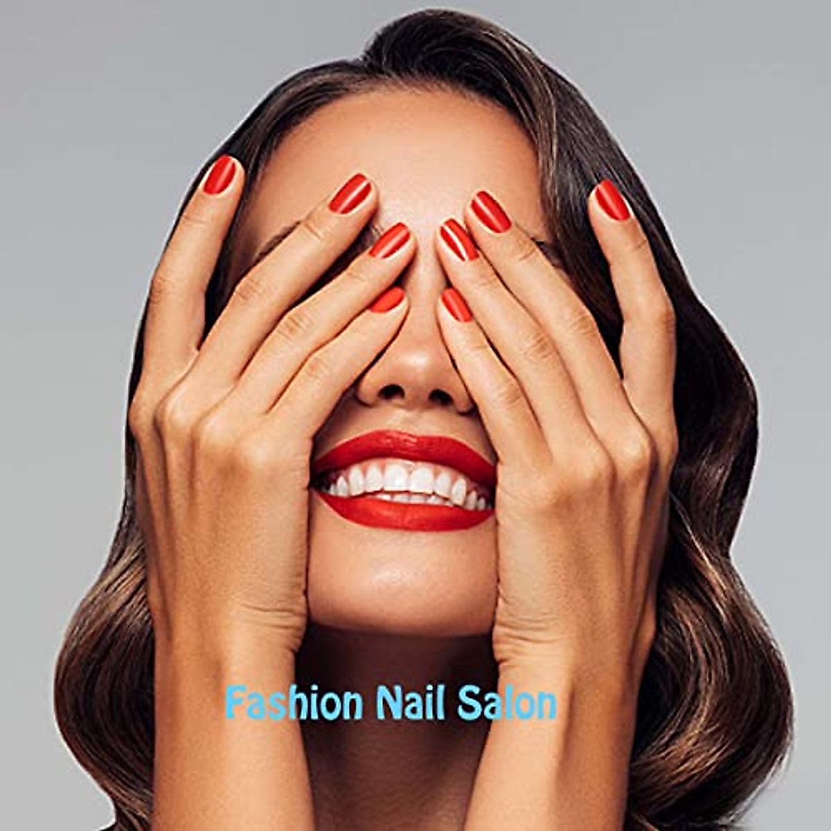 ANDGING Press on Nails Short Medium Coffin, French Tip for Women with Nude Pink White Design, Full Cover Glue on Nails, Reusable Nails Press on Stick on Nails for Christmas 24Pcs