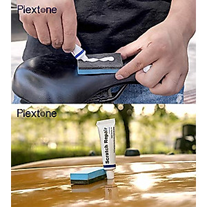 Plextone Car Scratch Repair Kit, Auto Maintenance Wax Polishing Grinding Paste Paint Care Set, Care Grinding Polishing Restorer Liquid with Sponge (B-1) (B-1)