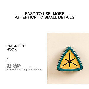 SEPPR Towel Hook Holder Grabber, Drill Free Self Adhesive Push Hooks Firmly, Anglecai Self-Adhesive Towel Stopper Dish Cloth Hook for Kitchen Bathroom Towel Organization