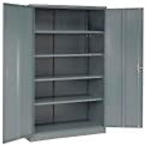 Global Industrial Assembled Storage Cabinet, 48x24x78, Gray