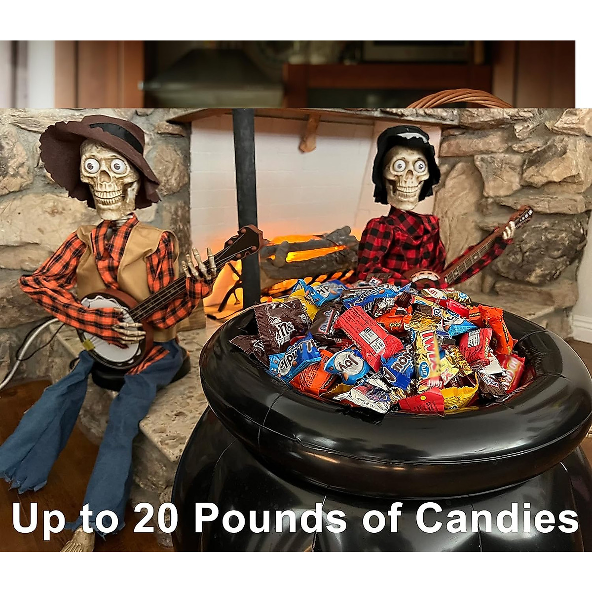 GIFTEXPRESS 22x18 Inch Large Inflatable Halloween Cauldron Drink Cooler, Beverage Holder, Candy Cauldron Kettles, Witch’s Cauldron, Party Decoration