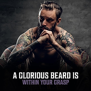 Viking Revolution Beard Oil with Clary Sage for Men - Natural Blend with Argan and Jojoba Oils for Softening, Strengthening, and Moisturizing