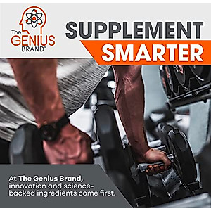 Genius Pre Workout Powder, Sour Apple - All-Natural Nootropic Pre-Workout & Caffeine-Free Nitric Oxide Booster Supplement with Beta Alanine & Alpha GPC - No Artificial Flavors, Sweeteners, or Dyes
