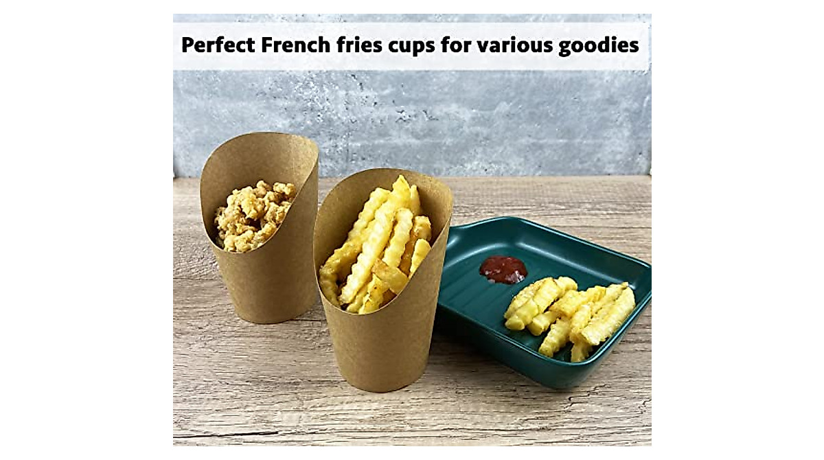 50 Disposable French Fry Cups - Perfect for Any Party