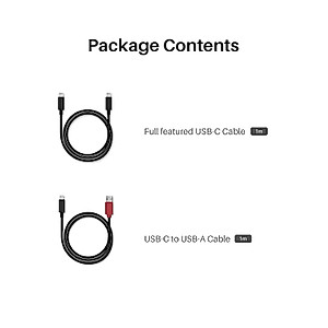 HUION Full-Featured USB-C to USB-C Cable USB 3.1 GEN 2 DP1.2 Supported Suitable for Kamvas 12/13/16(2021)/22/24/22 Plus/24 Plus/Pro 13 (2.5K)/Pro 16 (2.5K)/Pro 16 (4K)/Pro 16 Plus (4K)/Pro 24(4K)