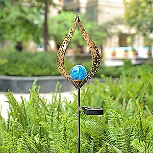 SHICHAO Solar Outdoor Waterproof Lights, Cracked Glass Ball Light for Garden Decoration, can be Given to Friends as Christmas Day Party Landscape Decoration.
